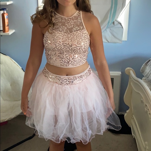 Weissman | Dresses | Light Pink Two Piece Dance Costume | Poshmark